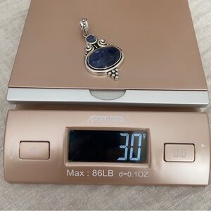 Ati | Jewelry | Mexico Ati Sterling Silver 925 Lapis Pendant Large Bale ...